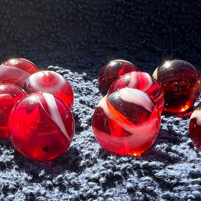 25 Mixed Color Pearly Game Marbles Solid Color Glass Target - Etsy