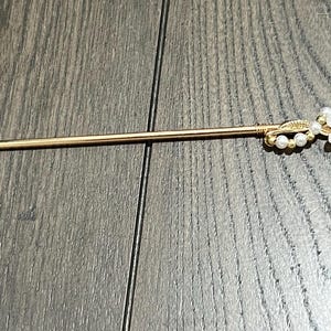 Metal Jade Hair Stick, Hanfu Luxury Hair Pins, Chinese Hair Fork, Pearl ...
