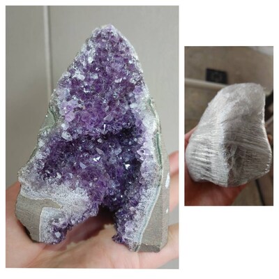 Amethyst Crystal Cluster Display With Stand, Crystal Amethyst Display ...