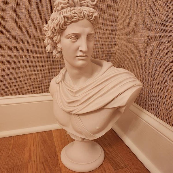 Apollo Bust Sculpture - Greek Statue of Apollo Belvedere - Neoclassical ...