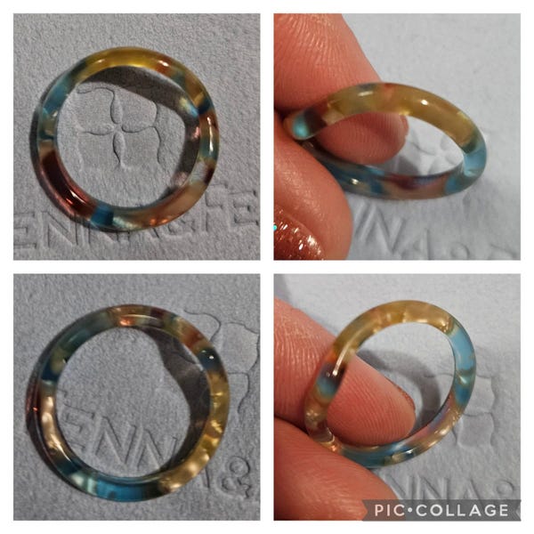 Heart Ring Collection| Chevron Acetate Stacking Resin Ring - Etsy