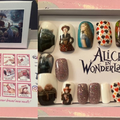 Full Set of Acrylic Nails.. inspired LABYRINTH David Bowie. Any Shape ...