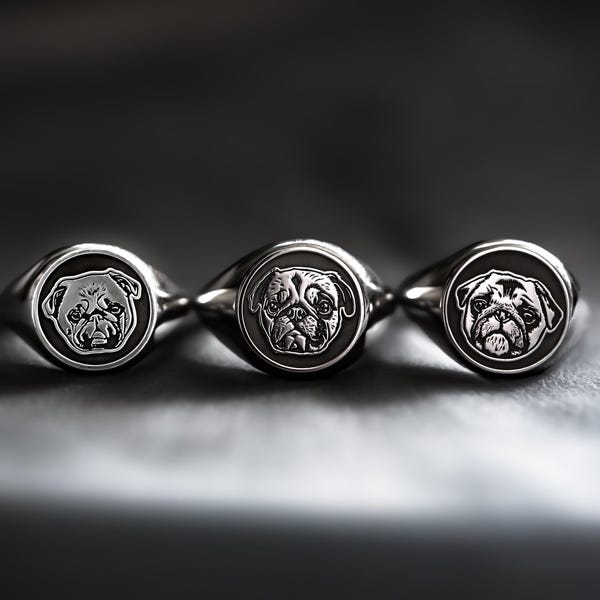 14K Gold King of Heart Signet Ring, Playing Card Rectangle Ring, Casino ...