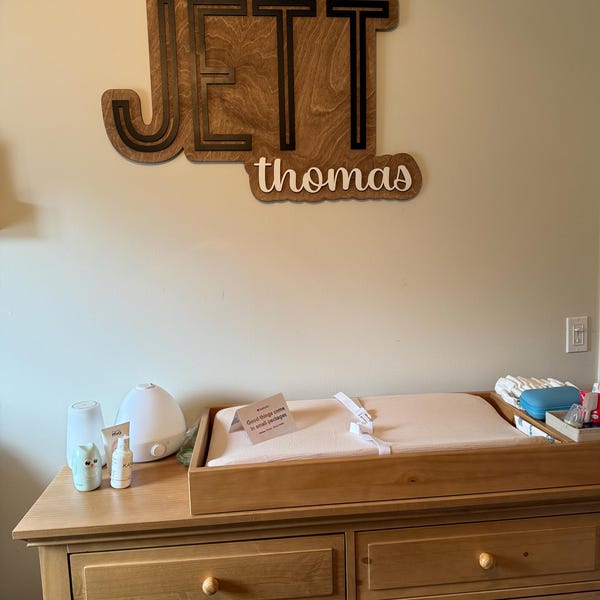 Large Custom Wood Name Sign, Nursery Name Sign, Boho Girl Name Sign ...