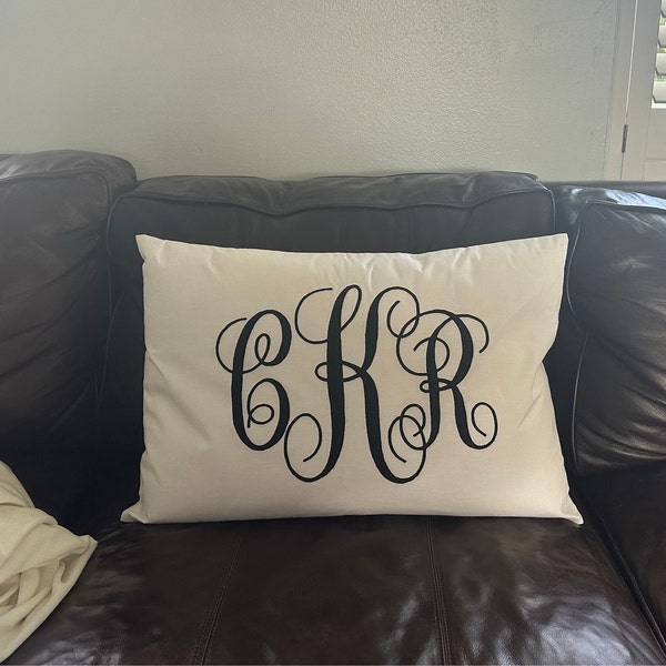 30% OFF Monogram Pillow, Personalized Initial Letter Cushion ...