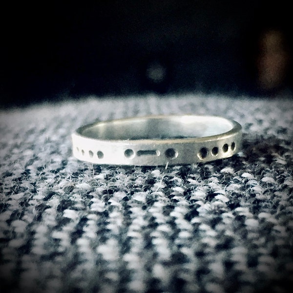 Couples Morse Code Rings, Couple's Rings, Initials Rings for Couples ...