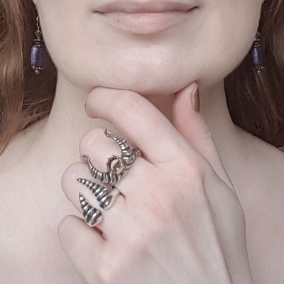 Demon King Ring, 925 Silver and Bronze - Etsy
