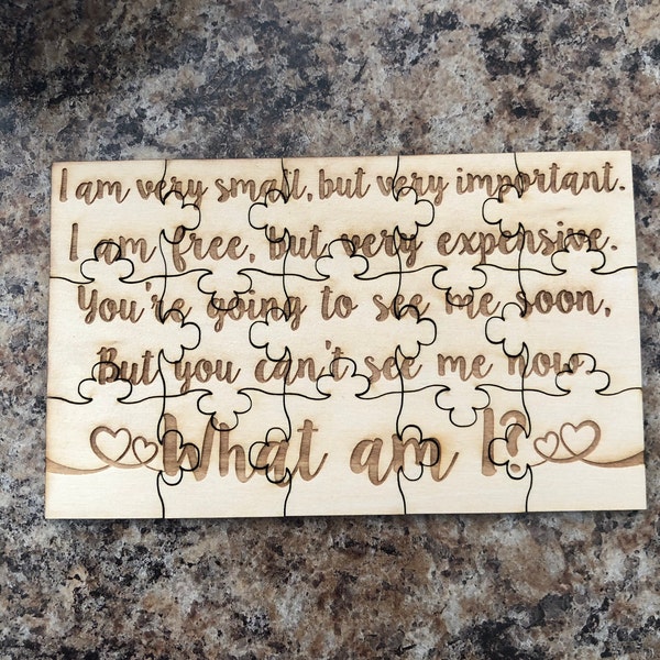 What Am I? Baby Reveal Riddle Puzzle - Basswood Jigsaw Puzzle Fun Put ...