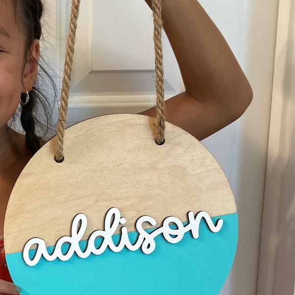 Modern Script Color Dip Name Sign - Etsy