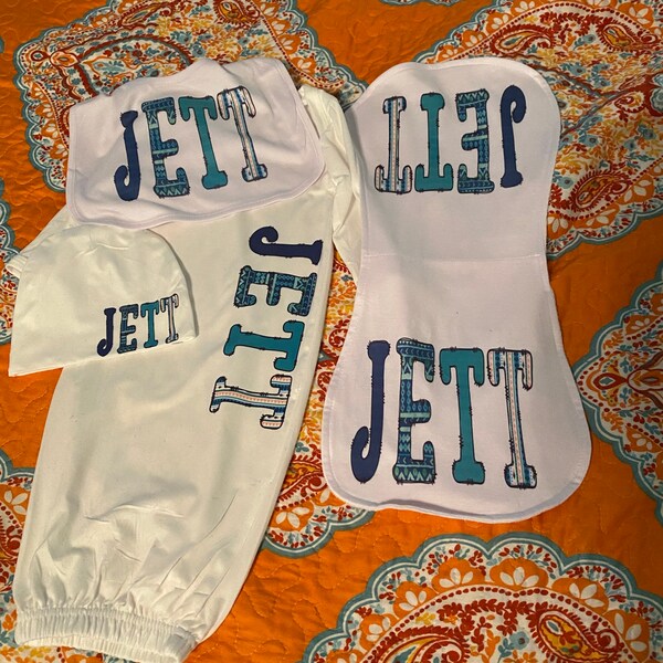 95% Polyester Baby Gown and Hat Sublimation Blank Set! Infant Sleeper ...