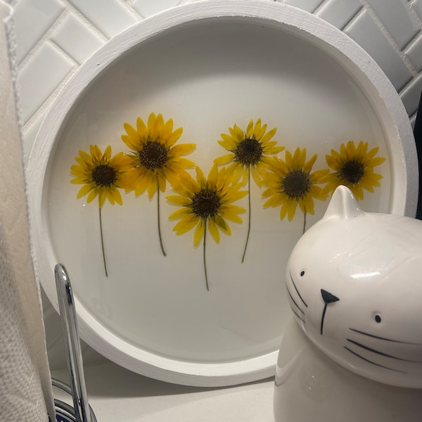 Pressed Flower,sunflower Pressed Flower,set of 2 Pcs,pressed Yellow ...