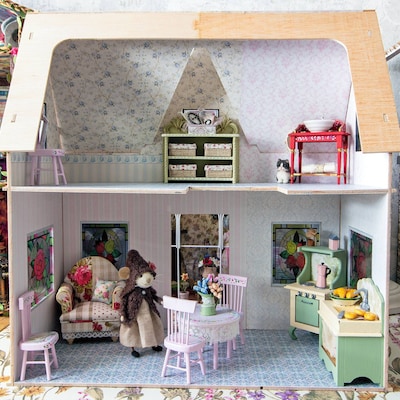Miniature Mouse House, Dollhouse Mouse Furniture, Dolhouse for a ...