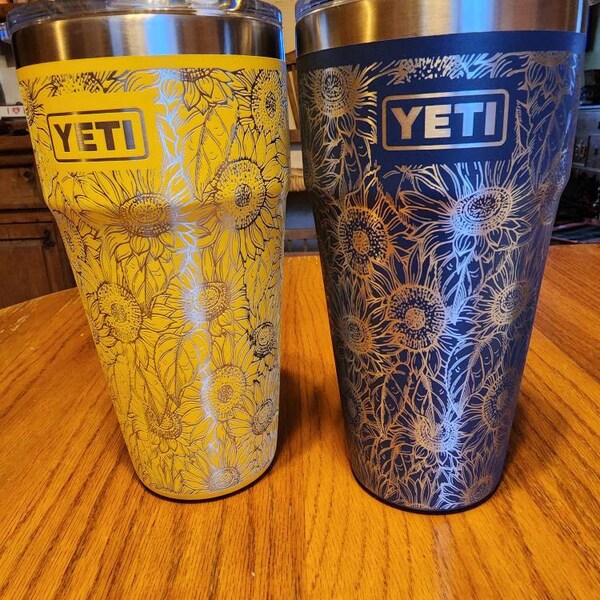 Yeti 26oz Straw Alpine Yellow Sunflower - Laser Engraved 360 Degree - Etsy