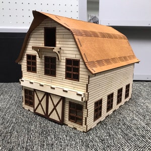 Digital Download, Miniature Barn and Silo, Laser Cut, Glowforge, Farm ...