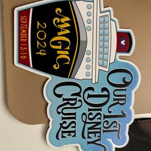 Our 1st Disney Cruise Ship Name Tag Family Magnet Personalized Disney ...