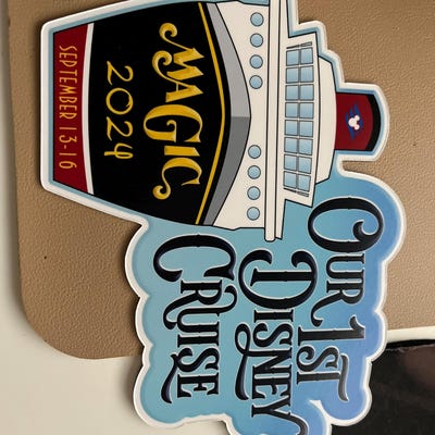 Our 1st Disney Cruise Ship Name Tag Family Magnet Personalized Disney ...