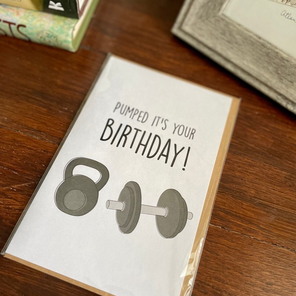 Workout Birthday Card, Birthday Card for Gym Lover, Fitness Birthday ...