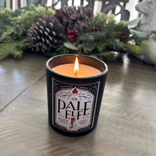 The Pale Elf - Astarion Inspired Scented Candle - Rosemary, Bergamot, Brandy - Etsy