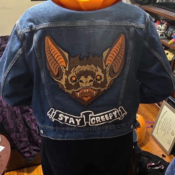 Huge 11" Vampire Bat Embroidered Halloween Back Patch - Etsy