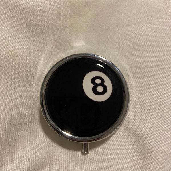 8ball Eight Ball Pool Billiards Ring Trinket Stash Medicine Vitamins ...