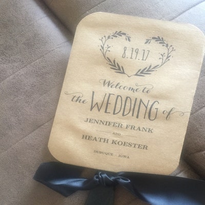 Wedding Fans, Printable Wedding Program Template, Wedding Fan Programs ...