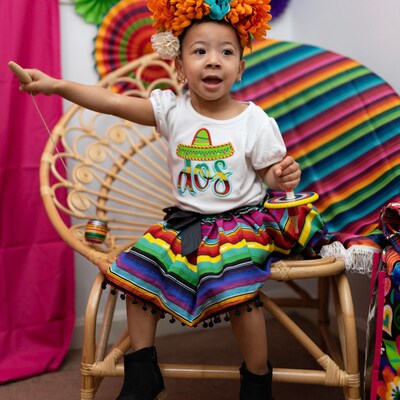 Fiesta Theme Outfit, Serape Skirt, Birthday Fiesta Outfit, Fiesta Party ...