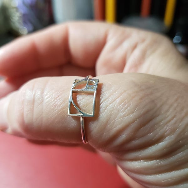 Gold Fibonacci Ratio Ring, Handmade Math Jewelry - Etsy