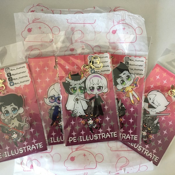 The Owl House Chibi Couple Keychains Keycharms Double Sided 3 - Etsy