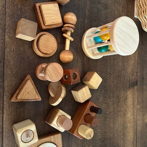 4 Montessori Dowel Toystoddler Stacking Set - Etsy