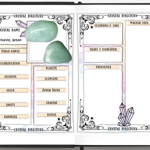 Crystal Grid Book of Shadows Printable Pages, Mystic Smoke Grimoire ...