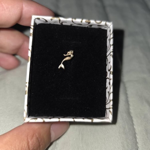 14K Solid Gold Bird Piercing, Bird Piercing, Animal Jewelry, Solid Gold ...