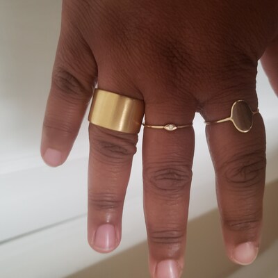 Music Notes Gold Signet Ring Bold Statement Musicians Ring Engraved ...