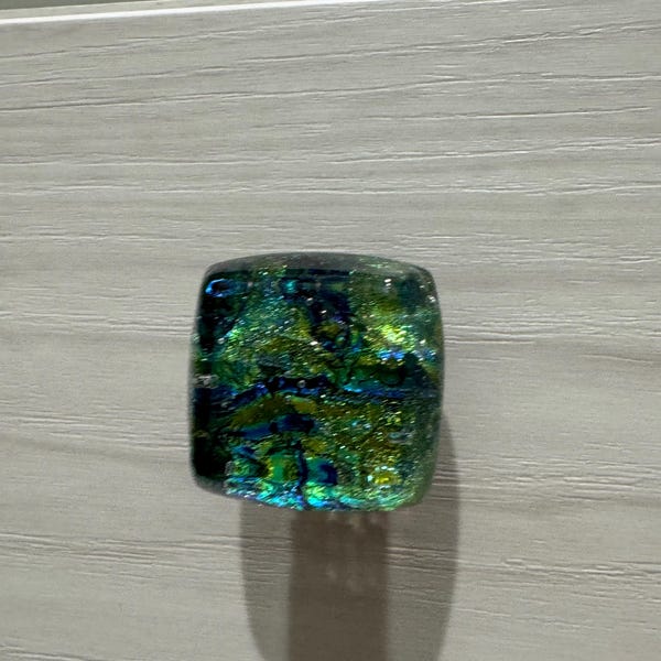 Caribbean Mist Glass Pull, Made in USA, Michigan Made Blue Cabinet Pull ...