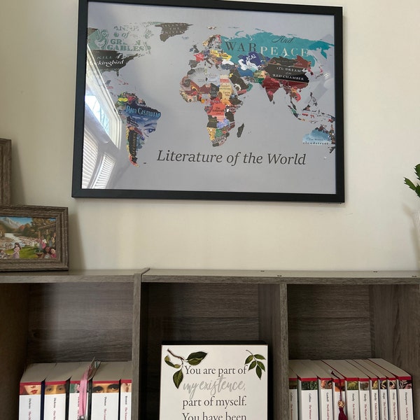 Literature Map World Literature Map Literary Poster Literature Art ...