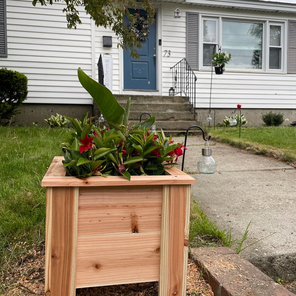Rectangular Cedar Planter Box - Etsy