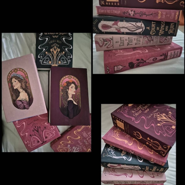 ACOTAR Hardcover Vintage Dust Jackets Set, Mixmatched, Digital Download ...