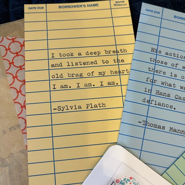 Peter Pan J.M. Barrie Quote Hand Typed on Library Due Date Card the ...