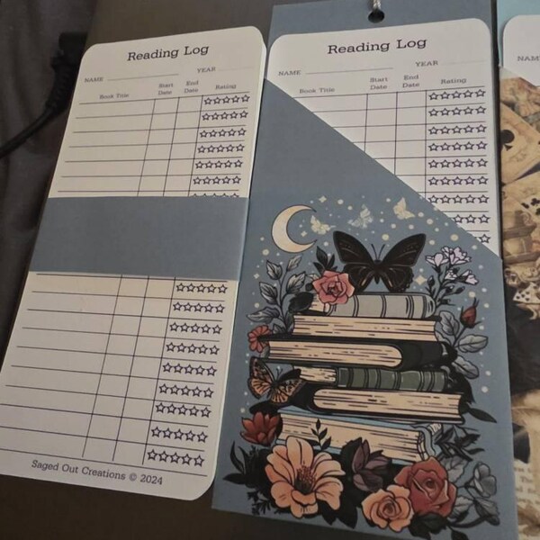 Bookmark Pouch + Reading Log & TBR Log Bookmarks || Colorful *BUNDLE ...