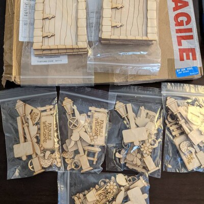 Laser Cut MDF Wooden Fairy Door Craft Kit Fairy Door With Accessories ...