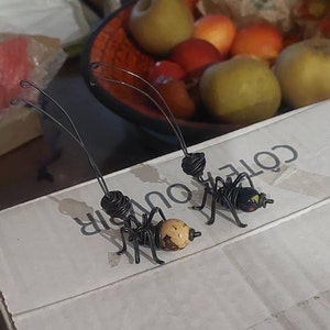 Black and Gold Ant. Ant Sculpture. Centerpiece Decoration. Table ...