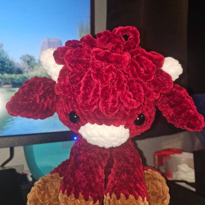 Amigurumi Highland Cow Pattern, Plush Pattern, Stuffed Highland Cow Toy ...