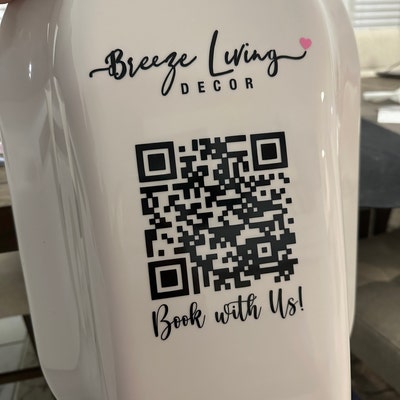 Custom QR Code Vinyl Decal Storefront / Business / Car / Laptop ...