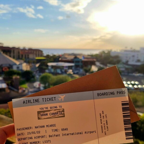 Flight Tickets Scratch Reveal, Holiday Surprise, Holiday Reveal Scratch ...