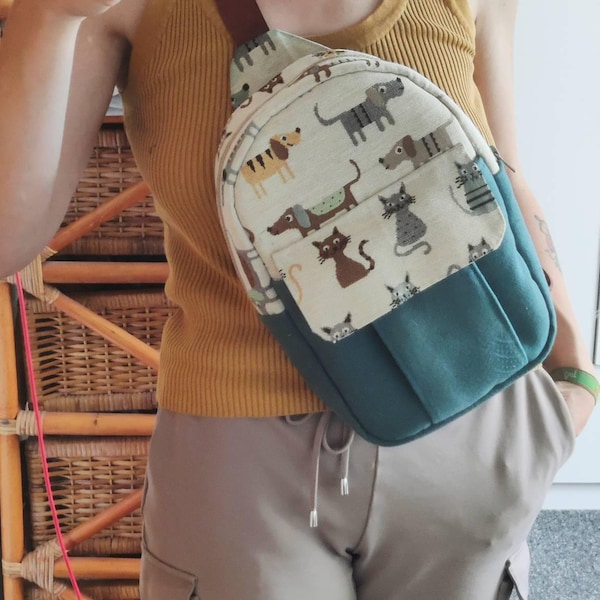Charlie Sling Bag PDF Sewing Pattern: 3 Front Pocket Options - Etsy