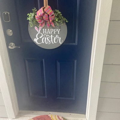 Easter Front Door Decor Happy Easter Easter Decor Easter Wreath Easter ...