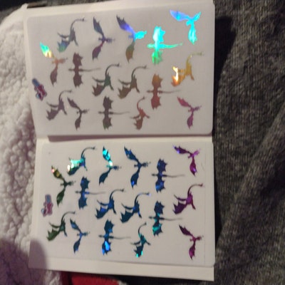 Holographic Clear Dragon Stickers Gold Dragon Sticker Sheet Holographic ...
