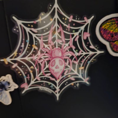 Sprinkle Spider Sticker Kawaii Art Pink Arachnid Spooky and Cute ...