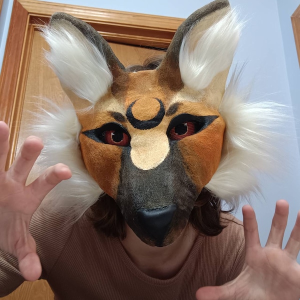 Therian Mask, Therian Bird Mask, Bird Mask, Parrot Mask, Red and Green ...