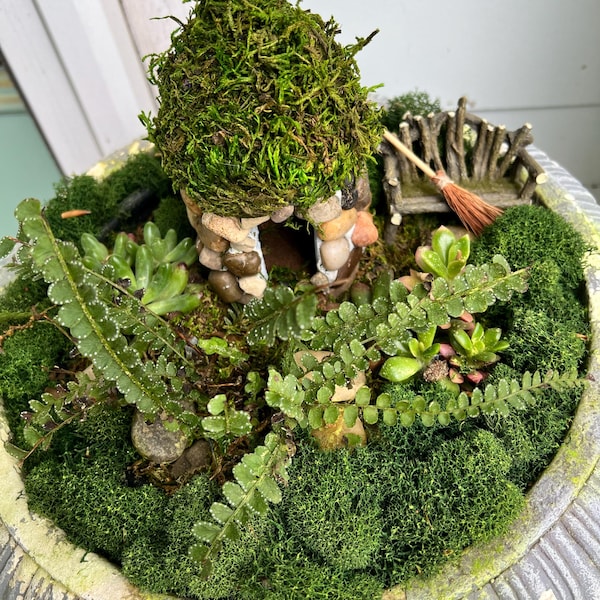 Mini Garden Stone Cottage, Garden Decor - Etsy