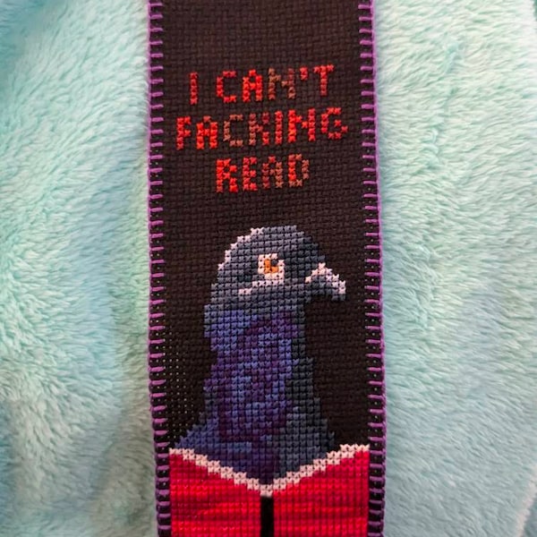 Snarky Pigeon Cross Stitch Bookmark Pattern PDF Bird Embroidery Funny ...